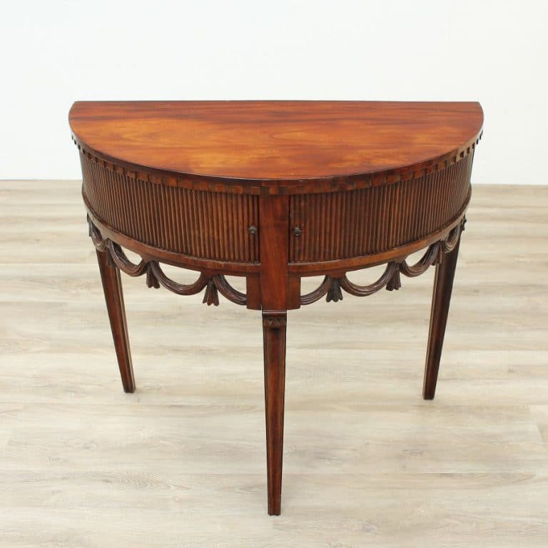 Adams Style Mahogany Semi Circle Console Table - Antiques To Buy