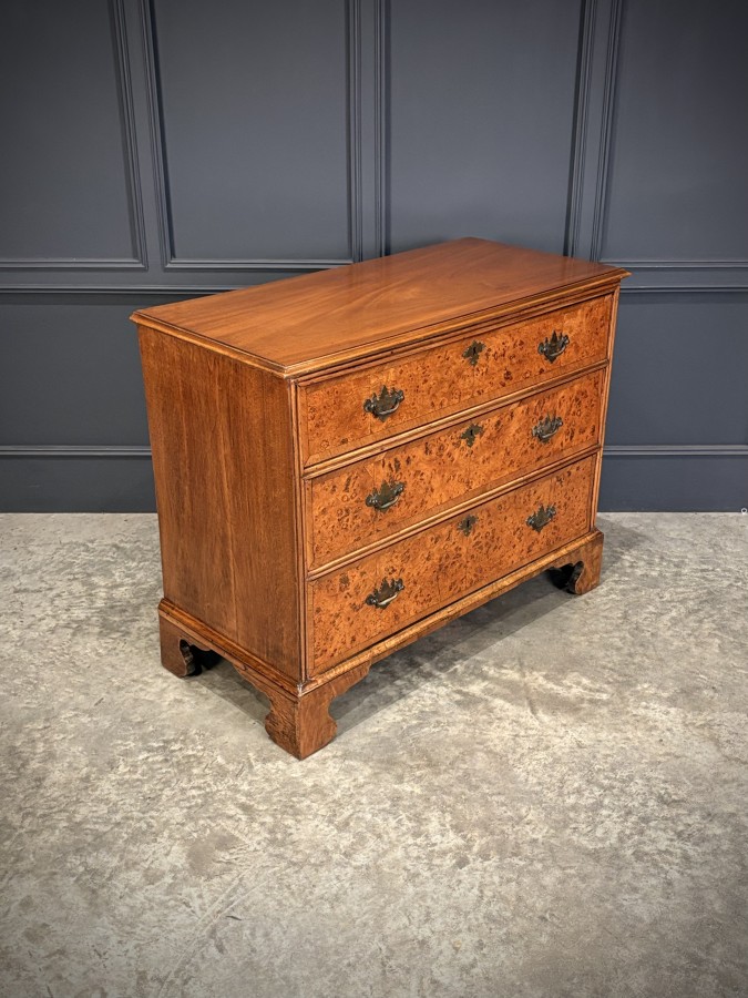 Mulberry & Walnut Chest of Drawers For Sale