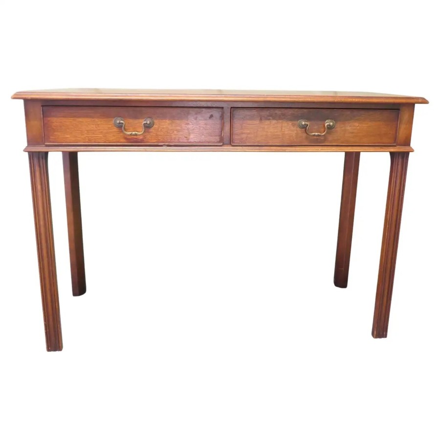 An Elegant 2 Drawer Writing Table or Reception Desk For Sale
