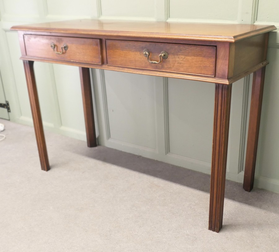 An Elegant 2 Drawer Writing Table or Reception Desk For Sale