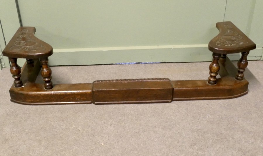 Arts and Crafts Carved Club Fender, Adjustable For Sale