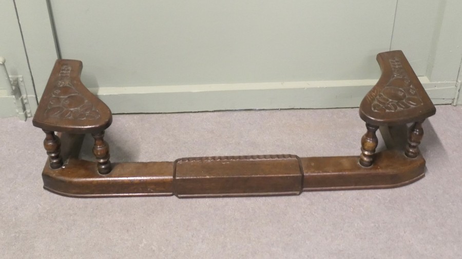 Arts and Crafts Carved Club Fender, Adjustable For Sale