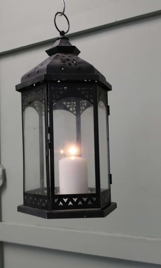 Moroccan Style Iron Candle Lantern This is a good large size for a ...