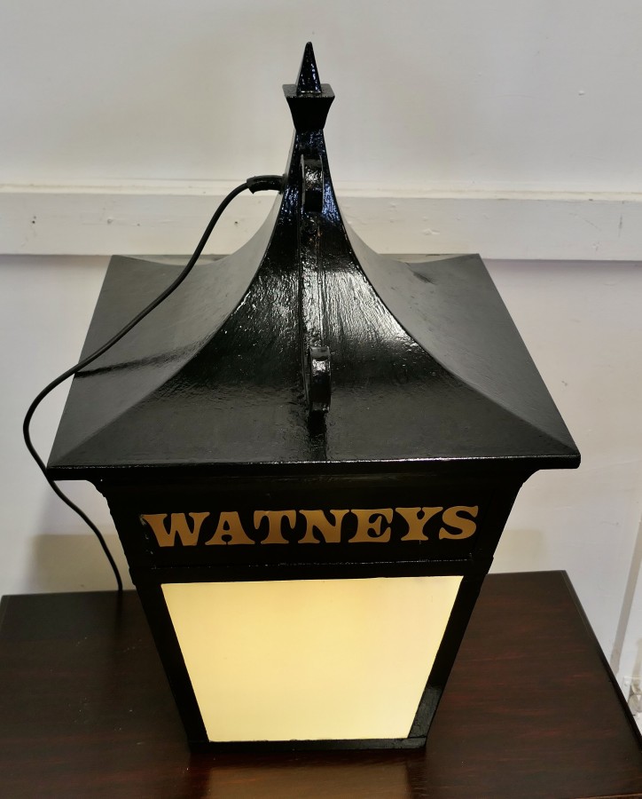 “Watneys” Pub Lantern, Hanging Iron Lantern A Great looking piece For Sale